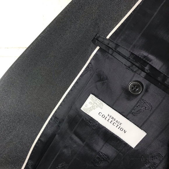 Versace Collection | Suits & Blazers | Versace Collection Black Satin ...